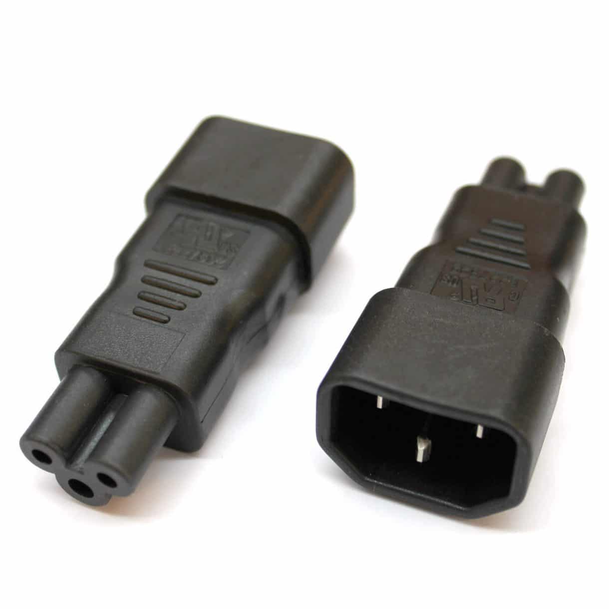 Adapter IEC C5 (3-polet "Mickey Mouse" stik med jord) | Q Living Aps
