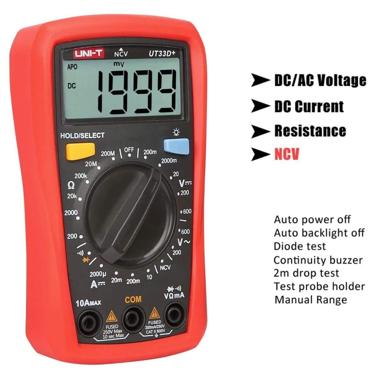 Digital multimeter UNI-T UT33D+ | Q Living Aps